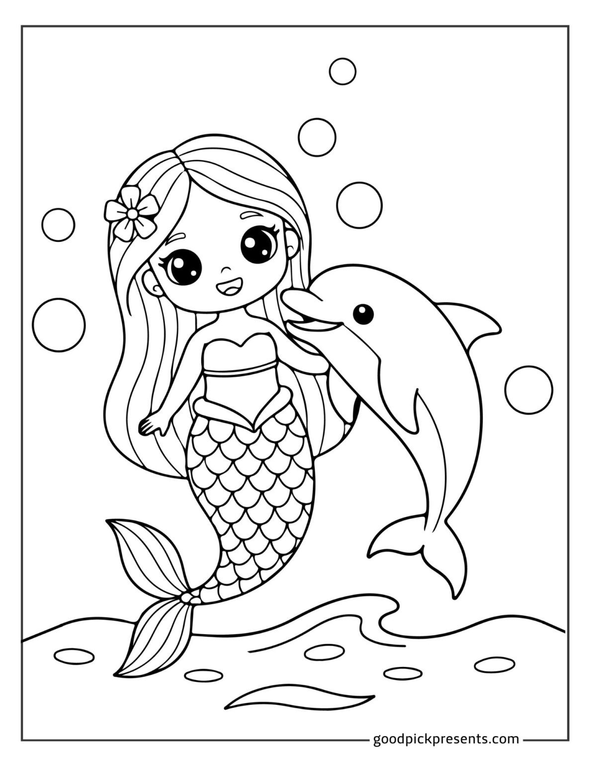 40 Mermaid Coloring Pages (Free PDF Printables)